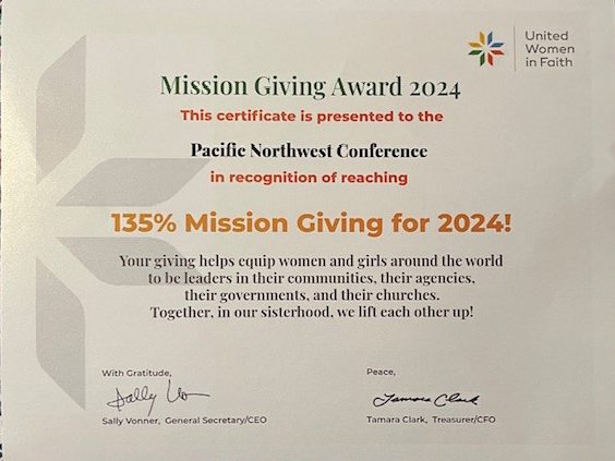 Mission Giving Update | United Women in Faith – Pacific Northwest