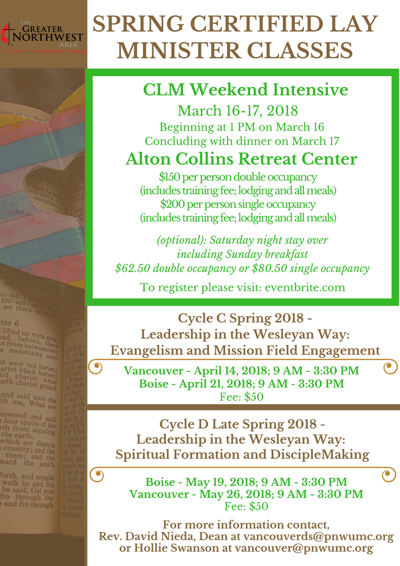 Certified Lay Minister (CLM) Weekend Intensive – The Pacific Northwest ...